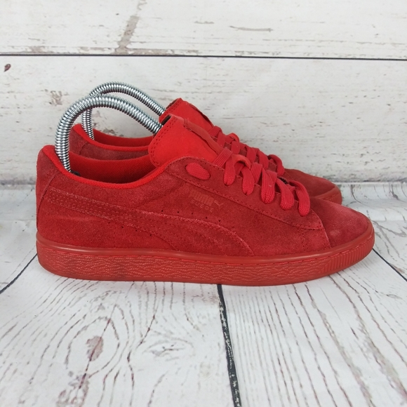 Puma | Shoes | Puma Suede Classic Red Sneakers Womens Size 75 Shoes ...